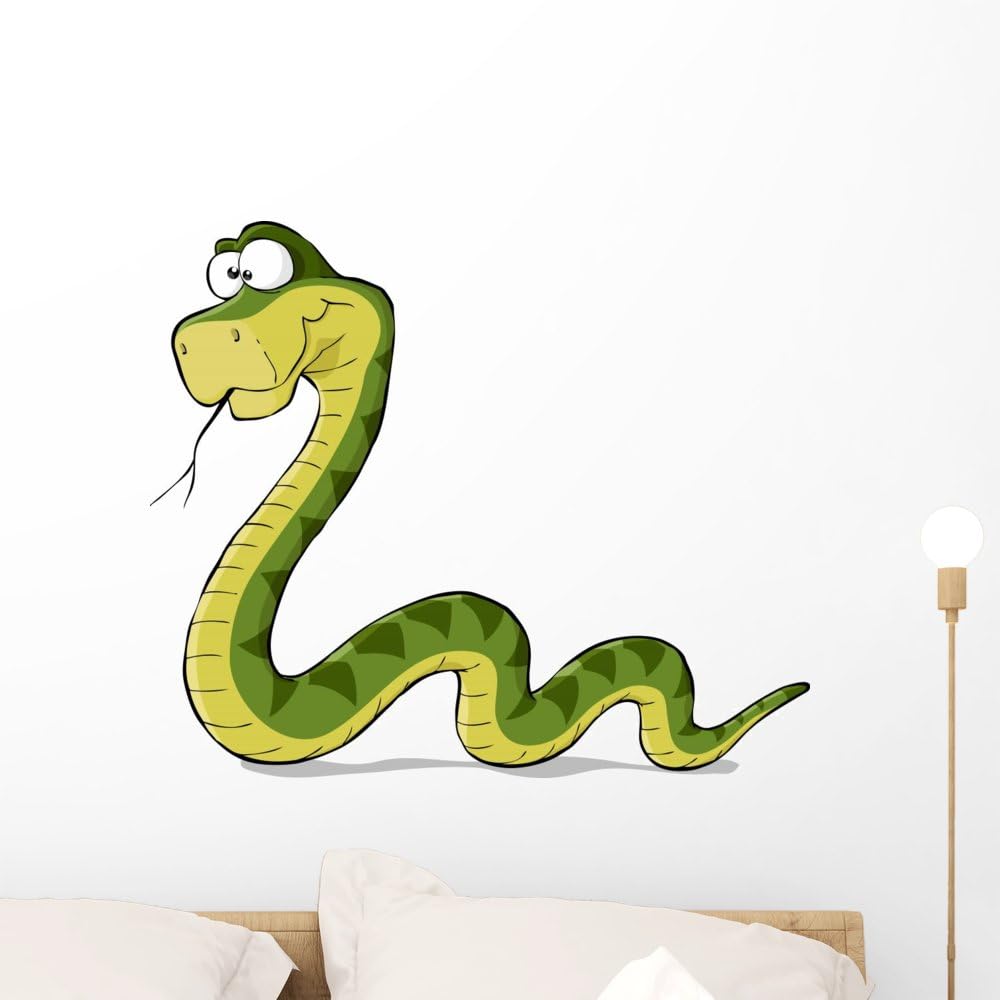 Amazon.com: Wallmonkeys Cartoon Snake Wall Decal Peel and Stick Graphic ...