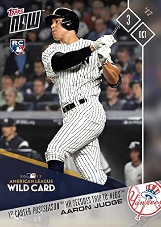 Amazon.com: 2017 Topps Now Baseball #696 Aaron Judge Rookie Card - Hits ...