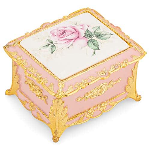 Amazon.com: Splendid Rose Music Box/Jewelry Box Rectangular Shape ...