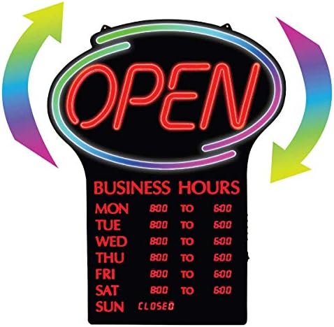 Newon LED OPEN Sign with Programmable Business Hours and Flashing ...