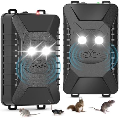 Amazon.com: Rodent Repellent with Strobe Light, Battery-Powered Under ...