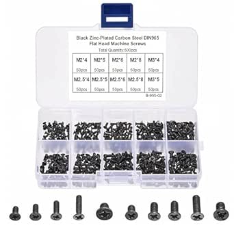 PC-schroeven gesorteerde set, 500 stuks M2 M3 M2.5 computerschroeven ...