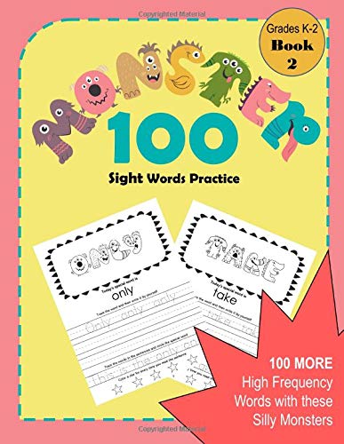 Buy Monster 100 Words: Color, Trace and Learn Practice Pages of the ...