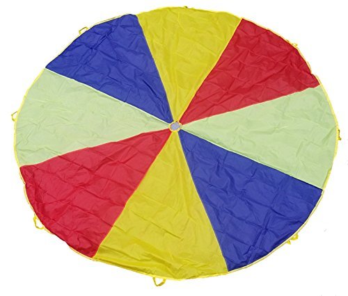 The Fun Outdoors 12 Foot Play Parachute for Kids 8 Handles with Storage ...