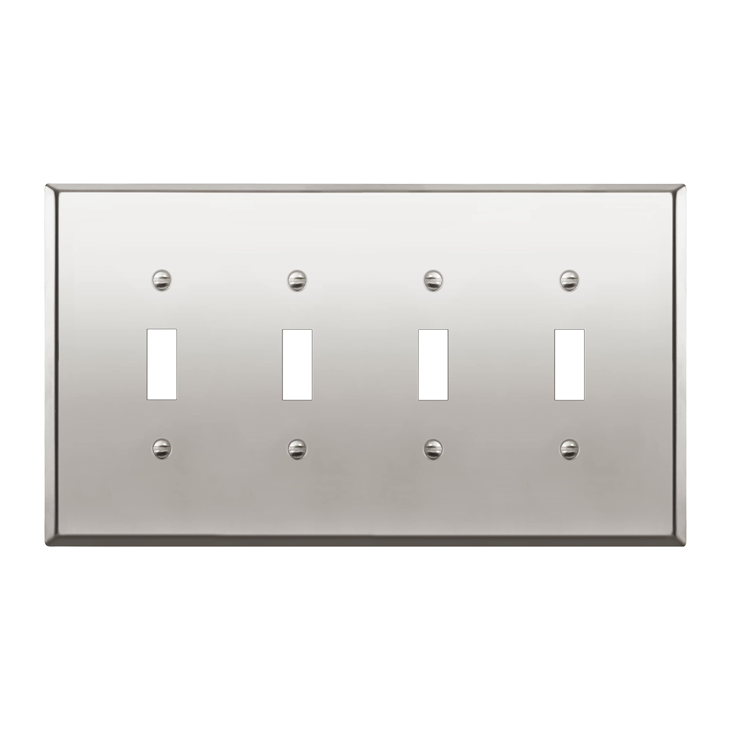 LIDER Toggle Light Switch Metal Wall Plate, Stainless Steel Switch ...