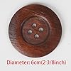 Amazon.com: Chenkou Craft 20pcs Large Size 60MM Brown Round Wood ...