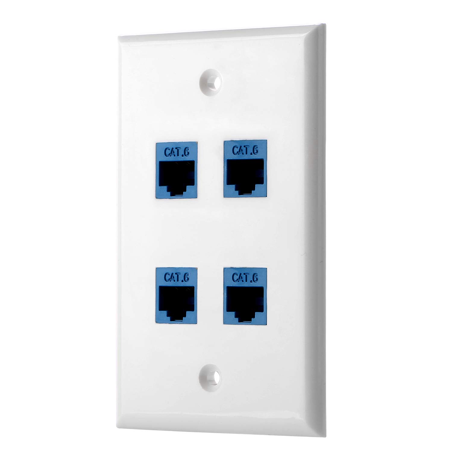 Amazon.com: Cat 6 Wall Plate - Ethernet Cat 6 Keystone Female to Female ...
