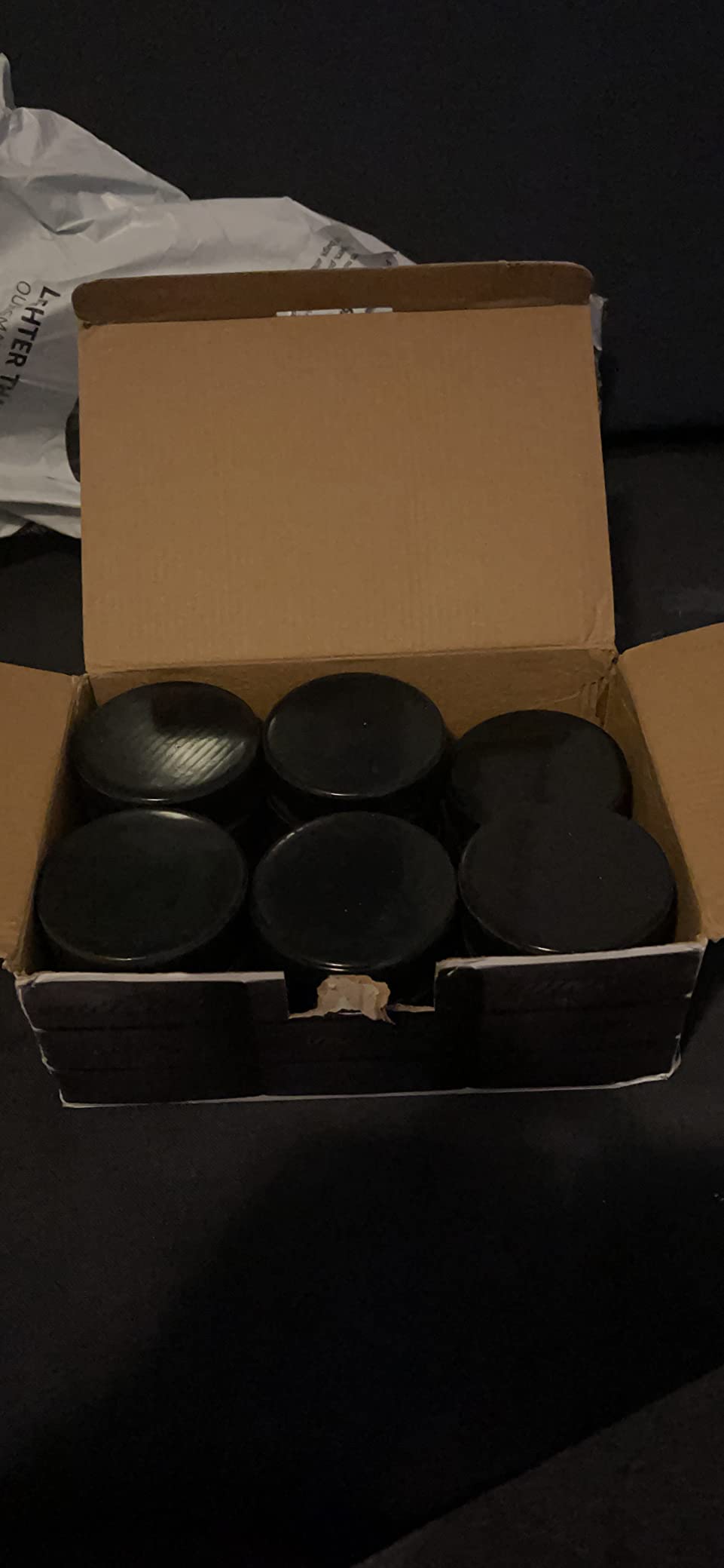 Winnwell Black Ice Hockey Pucks - Box of Standard 6oz Ice Puck ...
