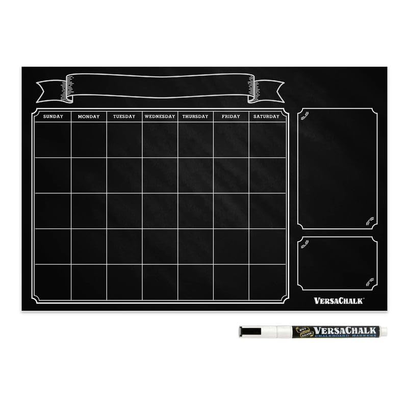 Amazon.com : VersaChalk Decal Wall Calender I Chalkboard I Timetable I ...