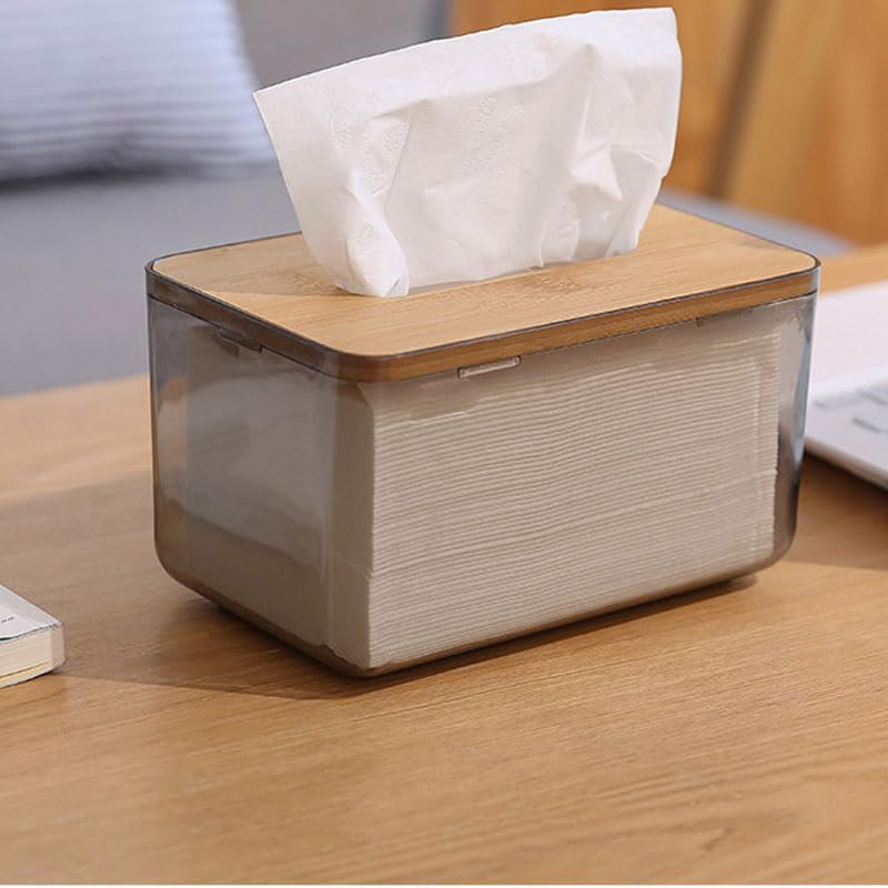 Amazon.com: AGGICE Minimalist Tissue Holder Box with Bamboo Lid ...
