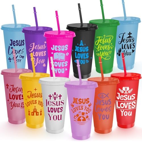 Amazon.com: Cinrobiye 24 Pcs Christian Gifts Cups Bulk Bible Jesus ...