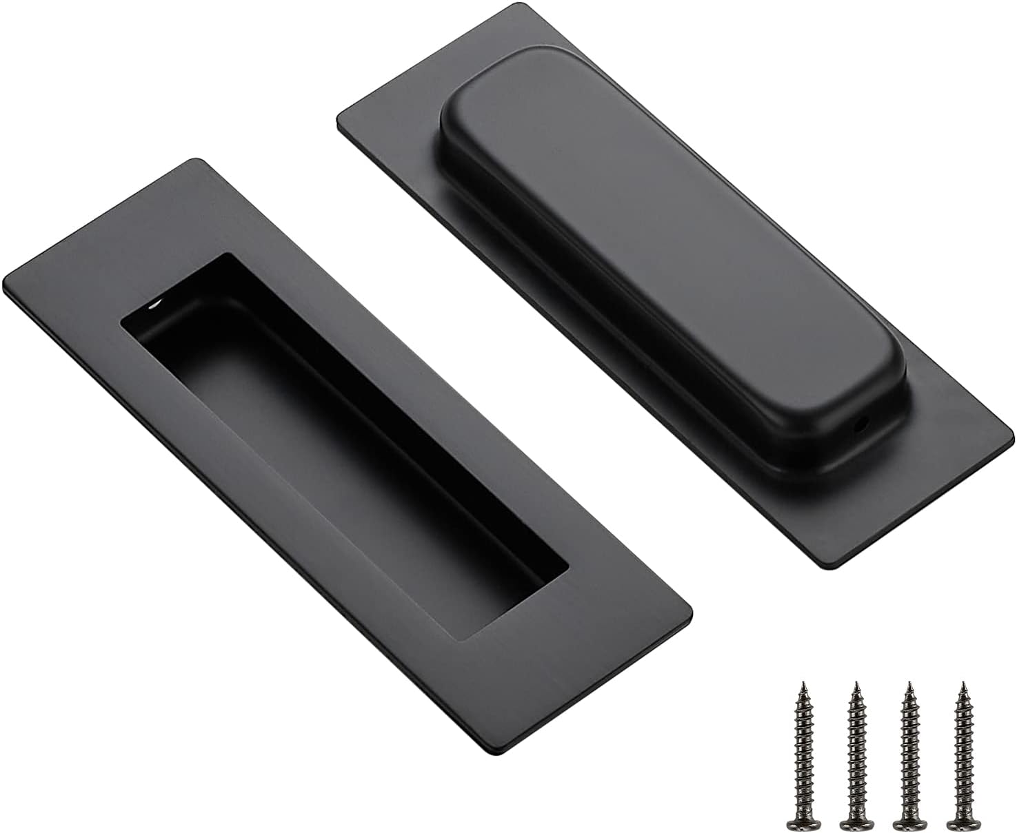 Ravinte 2 Pack Black Flush Pulls Recessed Finger Pulls 150mm Length ...