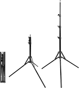 Amazon.com : 2m Thickened Aluminum Light Stand, Adjustable Height, Non ...