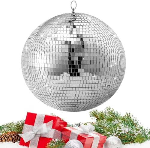 Amazon.com: Mirror Disco Ball Sumono 12 Inch Mirror Ball Lightning Ball ...