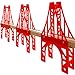 Amazon.com: Wooden Train Bridges, 3 Suspension Bridge, Wooden Train ...