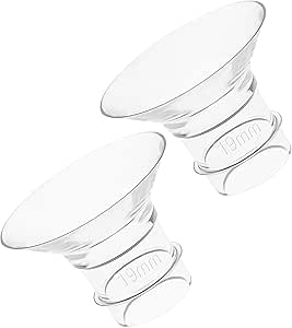 2pcs Flange Inserts, 19mm Silicone Breastpump Flange Insert Wearable Breast Pump Accessories ...