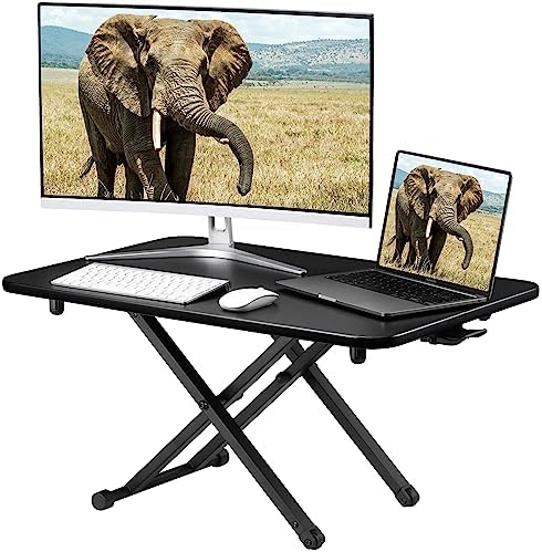 ETHU 30 inches Standing Desk Converter Sit Stand Desk Adjustable Height ...