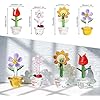 Amazon.com: LONGWIN 4pcs Cute Mini Crystal Flower Figurines Collectible ...