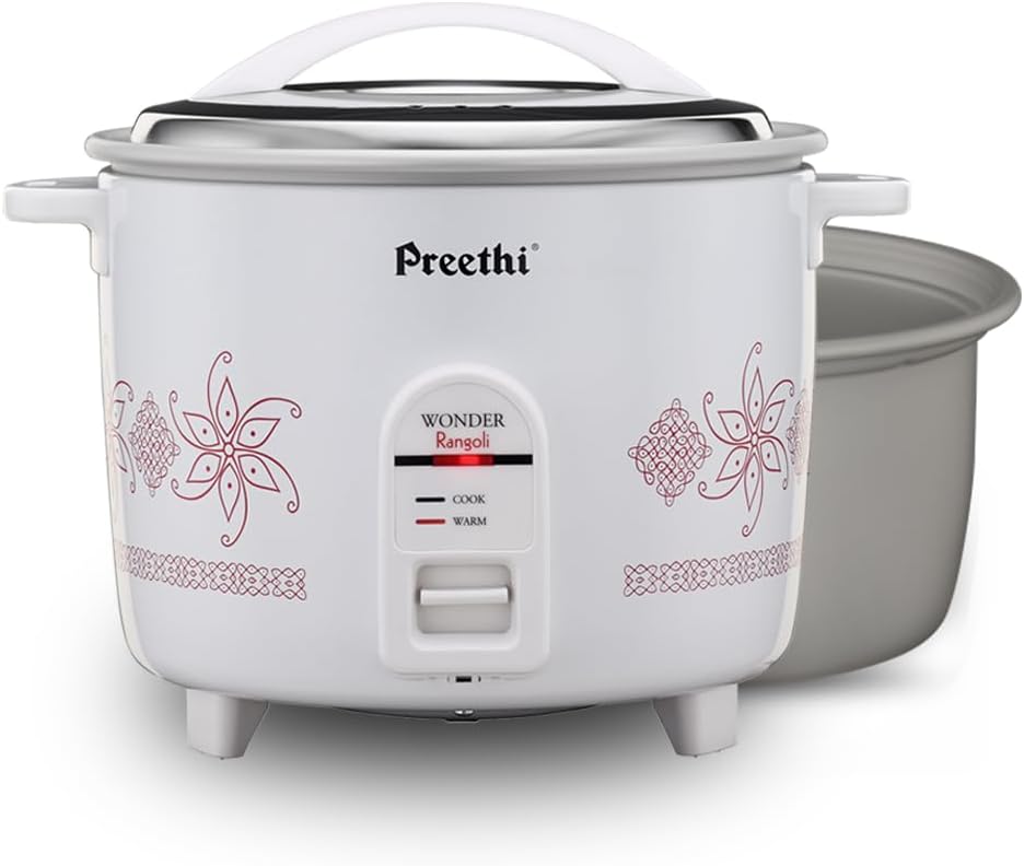 Buy Prestige PRWO 0.6 L Electric Rice Cooker with 2 cooking pans ...