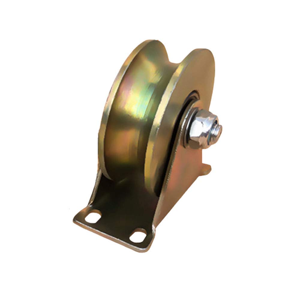 Buy U-Groove Rigid Track Wheel,Sliding Gate Roller with Bracket,Heavy ...