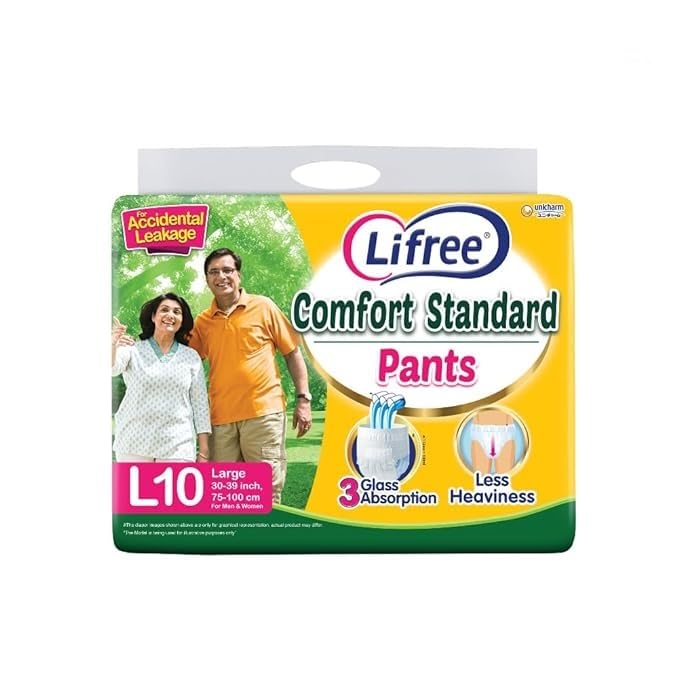 Lifree Comfort Standard Adult Diaper Pants Unisex, Large (L), 10 Pieces ...