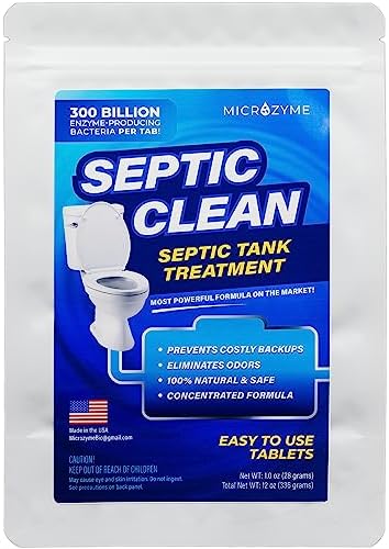 Amazon.com: Microzyme SEPTIC CLEAN Tablets | Septic Tank Cleaner with ...