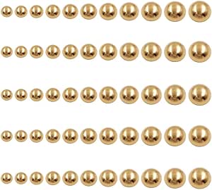 Amazon.com: Metal Dome Cap Rivets Studs Round Rivet,Light Gold,12mm ...