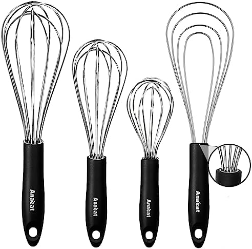 Amazon.com: Stainless Steel Wire Whisk Set - 3 Packs Balloon Whisk ...