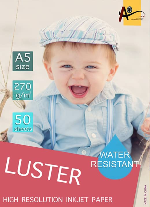 ADAM A5 LUSTER PHOTO PAPER (PACK OF 50 SHEETS) (A5) : Buy Online at ...