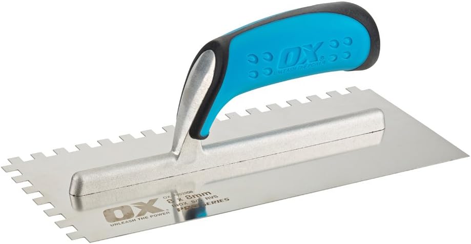 Amazon.com: QEP Comfort Grip Stainless Steel Trowel Square-Notch 1/2" x ...