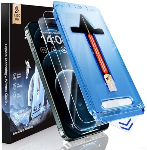 Amazon.com: MAGIC JOHN 2 Pack for iPhone 15 Pro Max 6.7 inch Tempered Glass Screen Protector ...