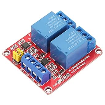 2 Channel Relay Module with Optocoupler Isolation High Low Level Trigger Relay Extension Board ...