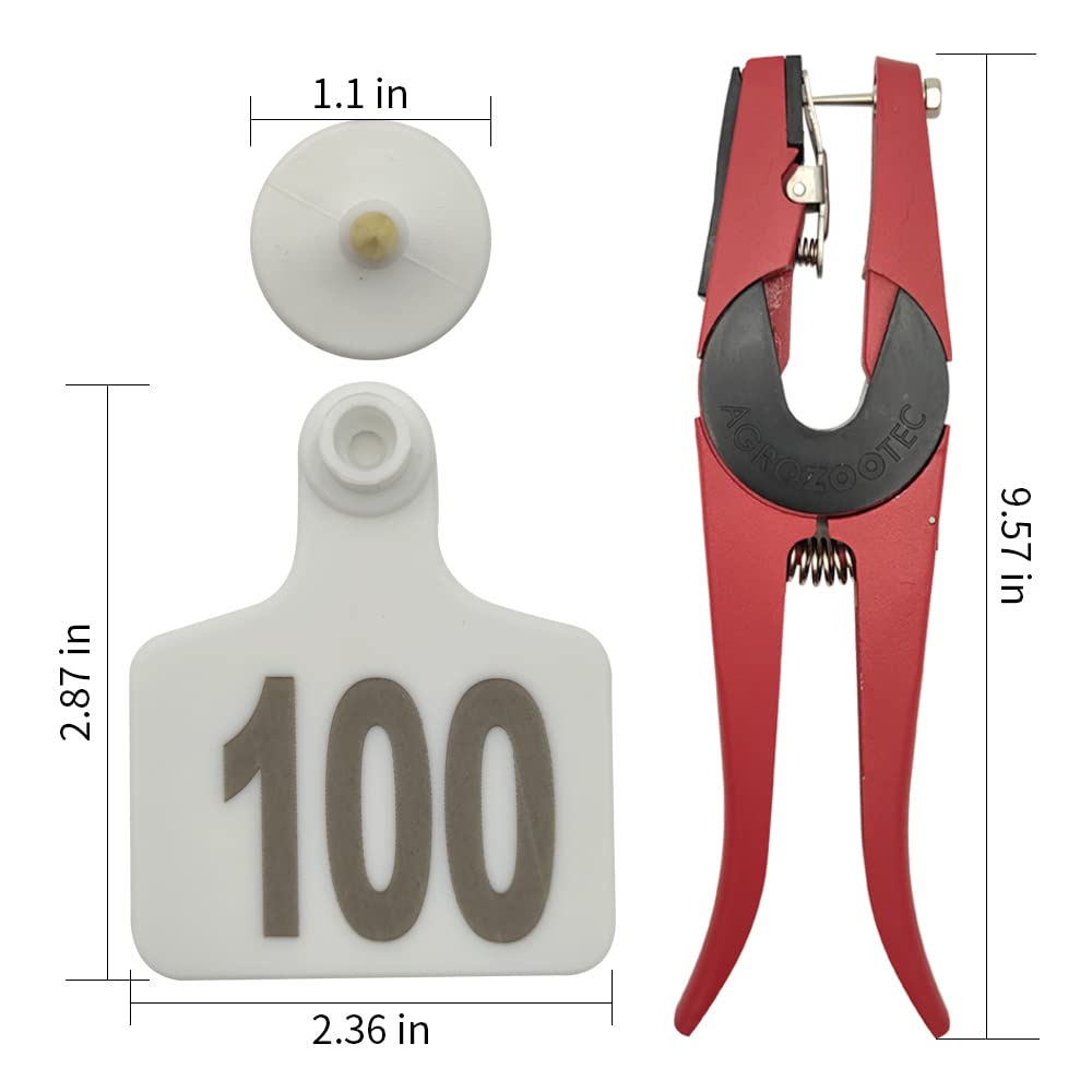 Snapklik.com : Cattle Ear Tags 001-100 Number Plastic Livestock Animal ...