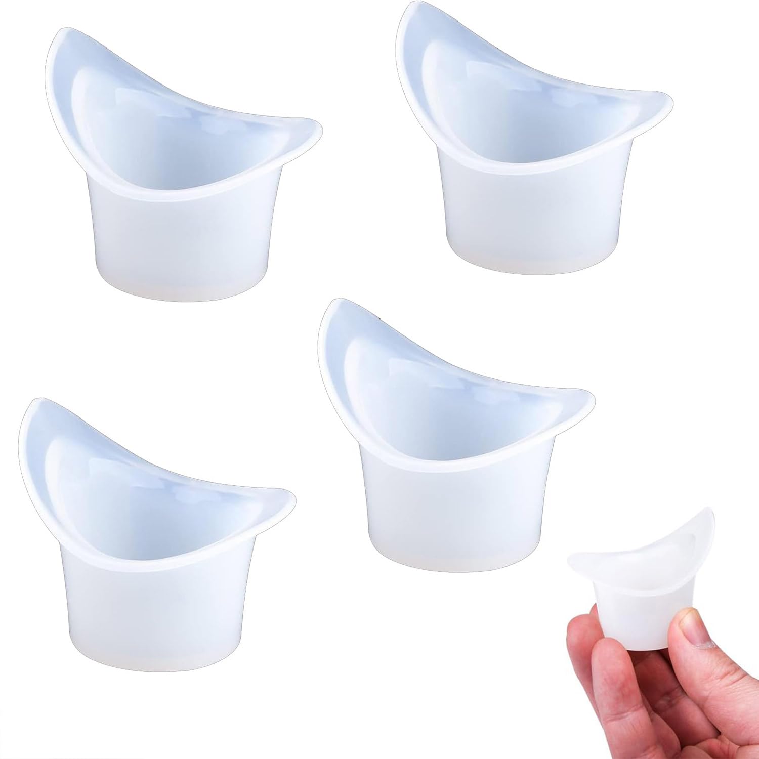 4 Piece Eye Wash Cup, Reusable Saline Eye Wash Cup Bath, 8ml Reusable ...