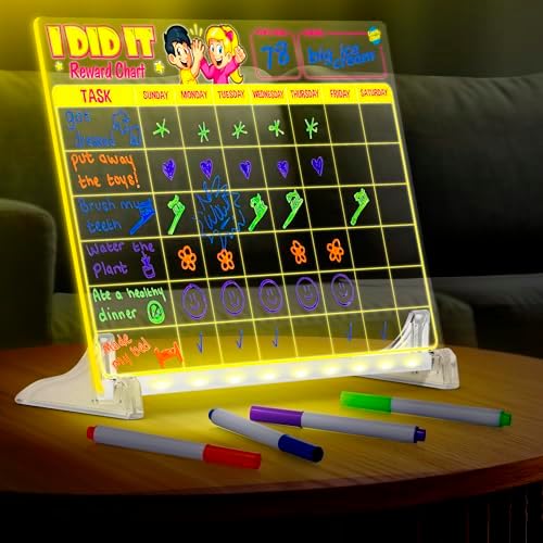 Amazon.com: Yeaqee Reward Chart for Kids 17 x12 Cactus Magnetic Chore ...