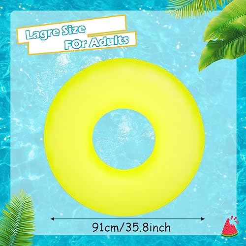 Yellow Pool Floats for adults Inflatable Pool Ring 91 cm in Diameter ...