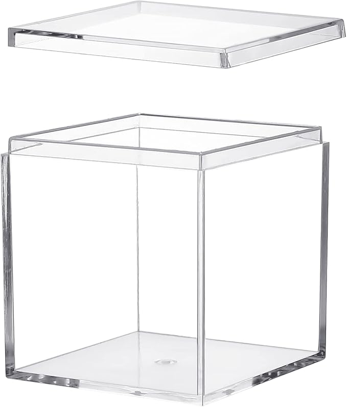 Amazon.com - Dayaanee Acrylic Box with Lid Acrylic Plastic Square ...