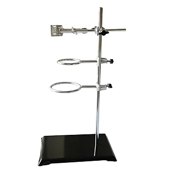 Laboratory Stands Support, Rod 16" Lab Stand with Cast Iron Base, Ring ...