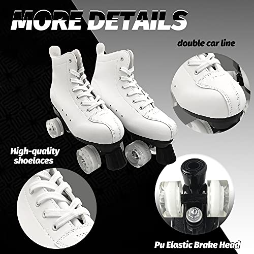 Snapklik.com : Roller Skates For Women Men, Double Row 4 Wheels Skates ...