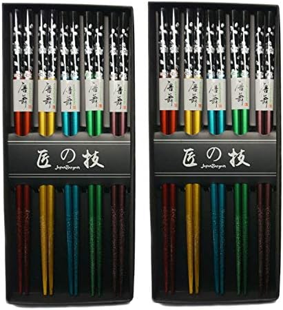 Amazon.com: JapanBargain, Bamboo Chopsticks Reusable Japanese Chinese ...