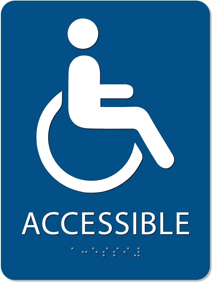 Amazon.com: ALPHA DOG ADA SIGNS Handicap Accessible Exit Entrance Sign ...