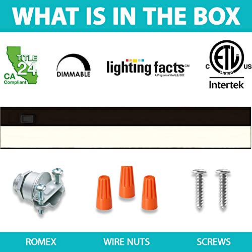 Snapklik.com : Hardwired LED Under Cabinet Task Lighting - 12 Watt, 18 ...