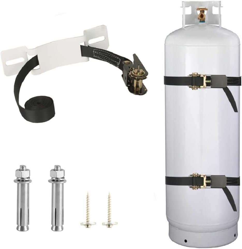Amazon.com: Propane Tank Holder ，Cylinder Wall Mounted Brackets ...