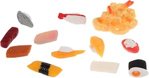 Amazon.com: JOINPAYA 12pcs Miniature Sushi Figurine Realistic Japanese ...