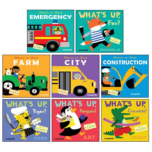 What's Up & Wheels at Work Series Collection 8 Books Set By Child's ...