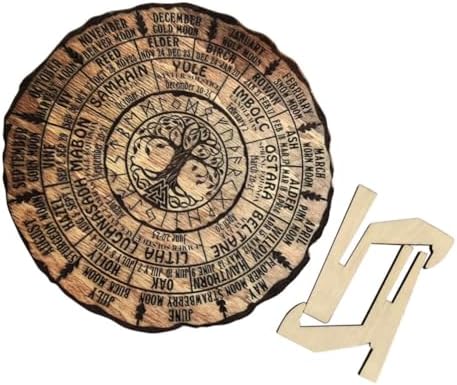 Wheel Of The Year Wood Sign- Sabbats Pagan Witch Sign Tree of Life ...