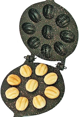 Amazon.com: Walnut Cookie Maker 12 halves non-stick coating granite ...