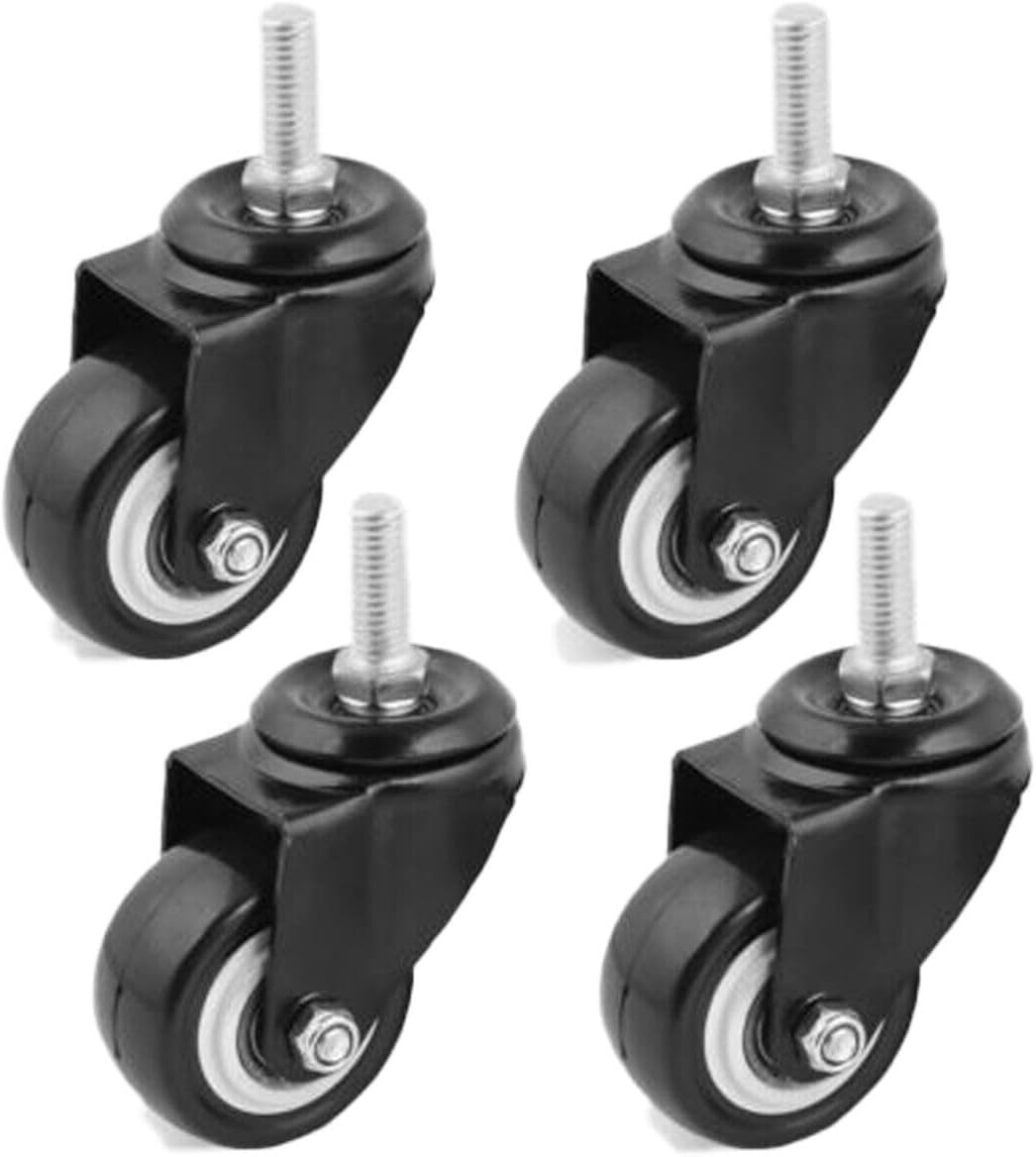 Heavy Duty Castor Wheels | 4-Pack, Swivel with M8 Bolt Caster Wheels ...