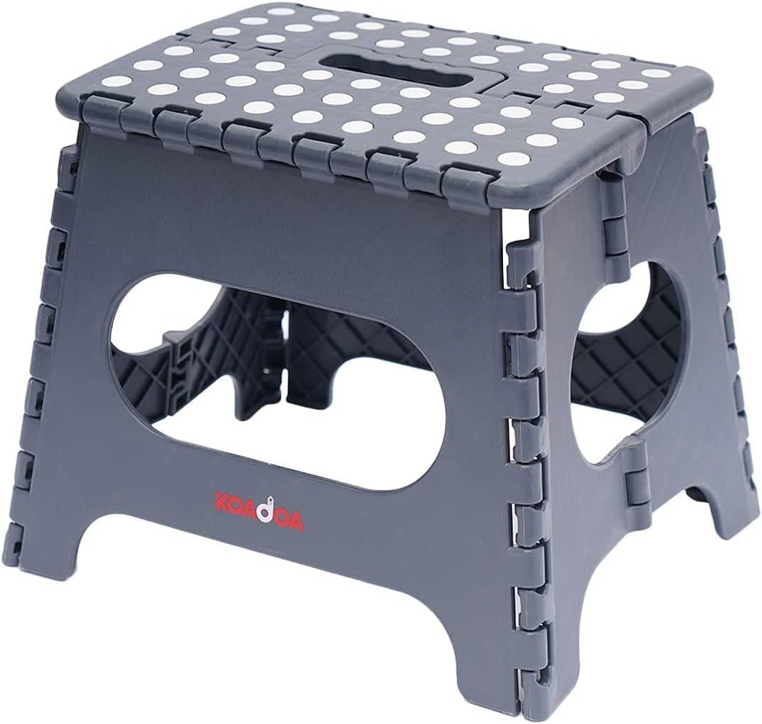 ADEPTNA Strong Plastic Folding Step Stool - Premium Compact and ...
