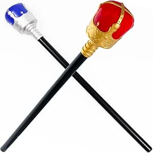 Amazon.com: GiftExpress 2pk Royal Scepter Costume Accessory Red + Blue ...